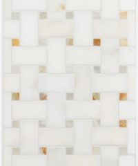 Basketweave – Calacatta Oliva | White Onyx With Rust — Westchester Tile ...
