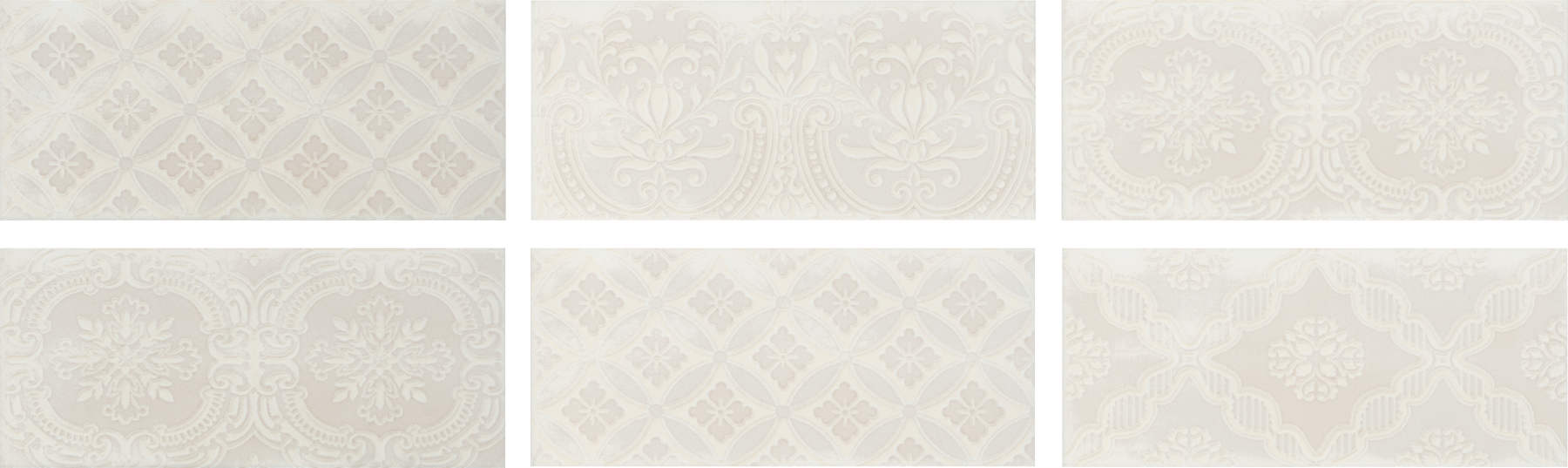 Chantilly Maiolica Biscuit Deco 4" x 10" – Westchester Tile & Marble